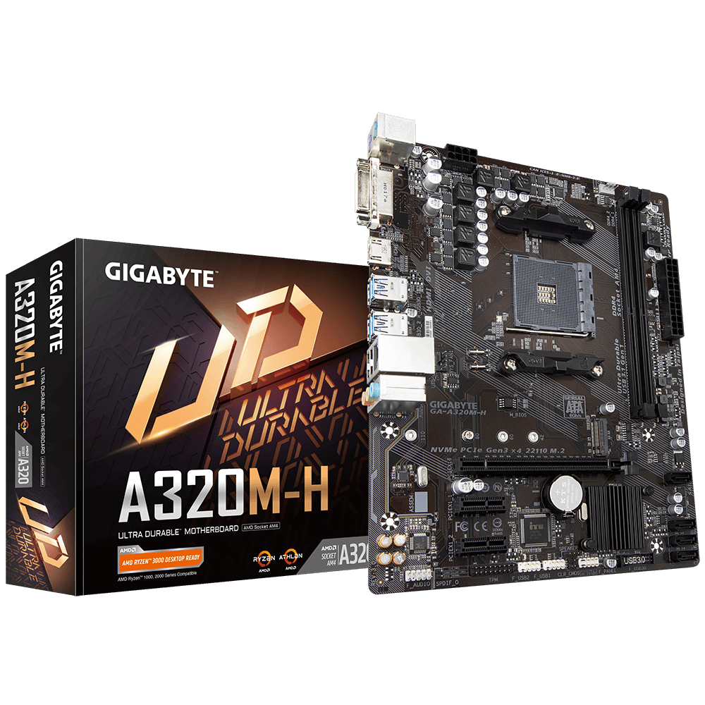 MOTHERBOARD GIGABYTE A320M-H MATX AMD AM4